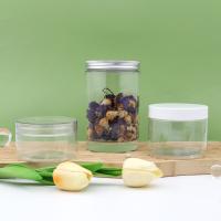 China Custom Clear PET Cosmetic Cream Jar with Screw Lid for sale