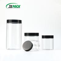 China JXPACK PET Plastic Cream Jar 100g-500g with Screw Lid for sale