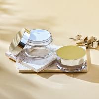 China 50ml Clear Plastic Cosmetic Cream Jar with Flip Lid for sale