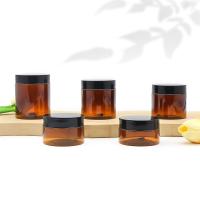 China ISO 9001 Certified Amber Color Light-Blocking Protection Cosmetic Cream Jar and Plastic Cream Jar for sale