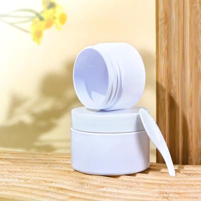 China White Plastic Wide-Mouthed Cream Jar with Good Sealing for High-end Skincare for sale