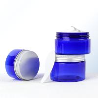 China Transparent Round Wide-Mouth Plastic Cream Jar for Cosmetics Packaging with Sealed Lid for sale