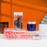 China Transparent PET Cosmetic Cream Jar with Wide Mouth and Screw Cap for Multiple Sizes and Food Grade Applications for sale