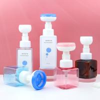 China Plastic foam pump bottle with bionic flower foam pump head for dense foam and liquid-saving efficiency in 100ml to 300ml sizes for sale
