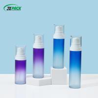 China 30ml 40ml 50ml PET Cosmetic Bottle with Gradient Matte Color and Press Pump Head for Personal Skin Care for sale