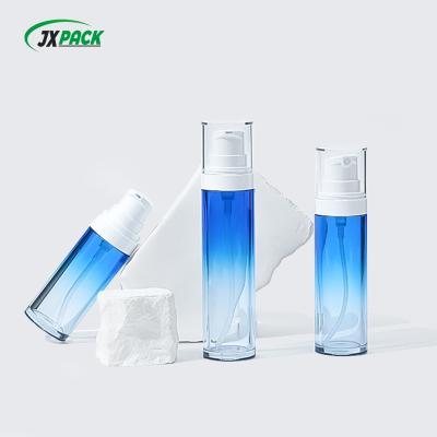 China Gradient Color PET Cosmetic Bottle with Press-Type Pump Head Made from Food-Grade PET Plastic for sale