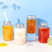 China Wholesale food-grade PET plastic milk tea beverage bottles with leakproof screw caps - lightweight and durable for takeout and daily use for sale