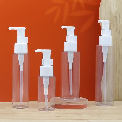 China Food-grade PET Plastic Cosmetic Bottle with Leak-proof Press Pump and Customizable Height for Shampoo and Lotion for sale
