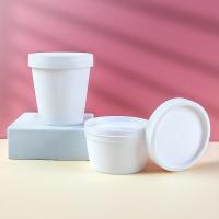 China Frosted White Plastic Cosmetic Jar with Wide-Mouth Design and High Impact Resistance for Cream Storage for sale
