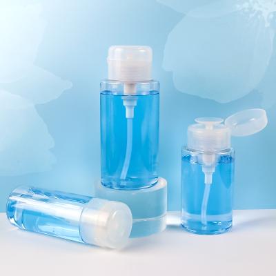 China Transparent Leak Proof Makeup Remover Bottle with Pump Dispenser and Customizable Design for sale