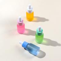China Custom 30ml 50ml Frosted Gradient PET Dropper Bottle with Medical-Grade Silicone for Serums & Oils for sale