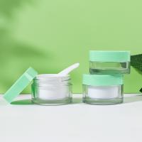 China Transparent PET Cosmetic Cream Jar with Screw Cap for Customizable Skincare Packaging for sale