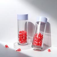 China Thick-Walled Transparent PET Plastic Pill Bottle with Screw Cap for Cosmetics and Health Products for sale