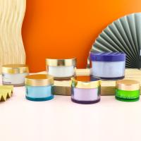 China Eco-friendly PET Cosmetic Cream Jar with Split Inner Liner and Food-Grade Material in Customizable Colors for sale