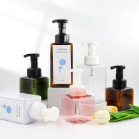 China Square Design Foam Pump Bottle with Travel-Lock Pump Head and Light-Blocking PET for Skincare and Cleaning for sale
