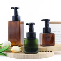 China Square Design Foam Pump Bottle with Travel-Lock Pump Head and Light-Blocking PET for Skincare and Cleaning for sale