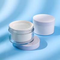 China 100ml Dual-Structure Cosmetic Jar with Integrated Hygiene Spoon for Premium Skincare for sale