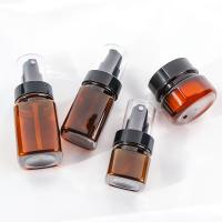 China Amber PET Cosmeceutical Bottle with 90%+ UV-Blocking, Shatterproof Durability, and Multi-Accessory Design for Skincare for sale