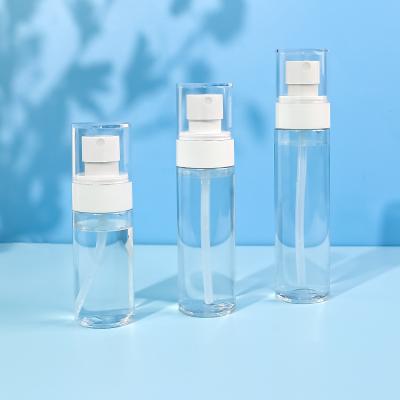 China Multi-Color Customizable Recyclable PET Plastic Spray Bottle for Cosmetic Packaging for sale