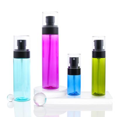 China Recyclable Lightweight PET Cosmetic Bottle with Fine Mist Spray Pump for Skincare Packaging for sale