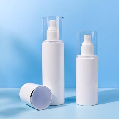 China Custom White PET Plastic Spray Bottle with Replaceable Pump and Luxury Cap Options in Custom Colors for sale