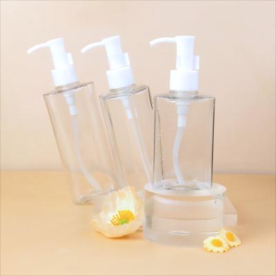 China Leak-Proof PETG Lotion Pump Bottle 150ml/200ml - Clear & Amber Transparent Plastic Cosmetic Bottle for Skincare for sale