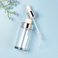 China 30ml Thick-Wall Plastic Dropper Bottle with Glass Pipette for Premium Skincare PET Serum Bottle for sale