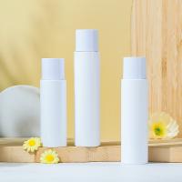 China Wholesale White PET Flat Shoulder Toner Bottle with Screw Cap for Cosmetic Packaging for sale