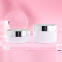 China Transparent & White PET Cream Jar with Silver-Plated Cap and BPA Free Recyclable Material for Cosmetic Packaging for sale