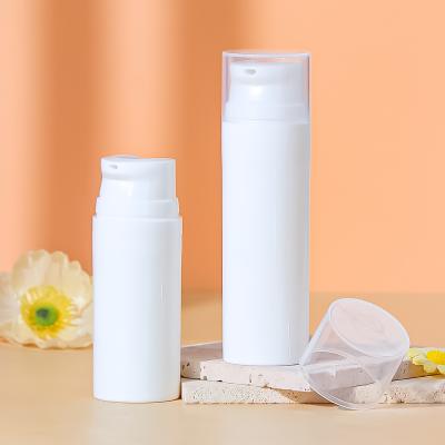 China 30ml/50ml White PET Airless Foam Pump Bottle with Recyclable Material and Vacuum Technology for Travel-Friendly Skincare Packaging for sale