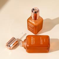 China Thick Wall Square PETG Dropper Bottle with High Transparency for Premium Skincare Serum Packaging for sale