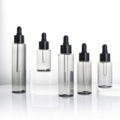 China Customizable Colors PET Plastic Dropper Bottle with Luxury Dropper Cap and Leak-Proof Structure for Premium Skincare for sale