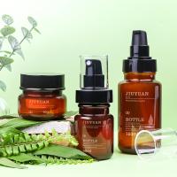 China Leak Proof Amber PET Lotion Bottle with Customizable Labels and Recyclable PET for Cosmetic Packaging for sale