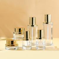 China Customizable Logo Glass Cosmetic Bottle Set with Leak-proof Sealing and Premium Thick-wall Glass for Luxury Skincare for sale