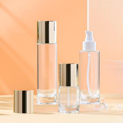 China Eco-Friendly Leak-Proof Clear Glass Bottle for Customizable Cosmetic Packaging for sale