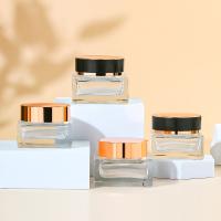 China High-Clarity Glass Cream Jar with Leak-Proof Structure and Customizable Capacity for Premium Skincare Packaging for sale