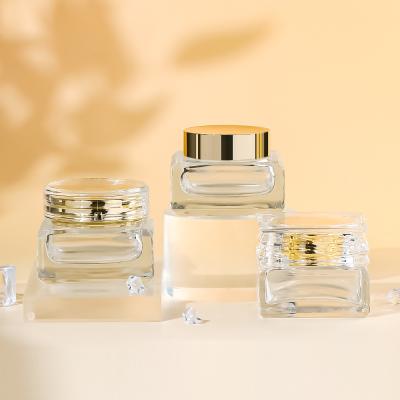 China Luxury Extra Thick Wall Leak-Proof Frosted Finish Glass Cream Jar for Premium Skincare for sale