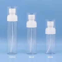 China 100ml Transparent PET Spray Bottle with Fine Mist Spray Pump for Cosmetic Packaging for sale
