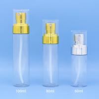 China 100ml Transparent PET Spray Bottle with Fine Mist Spray Pump for Cosmetic Packaging for sale