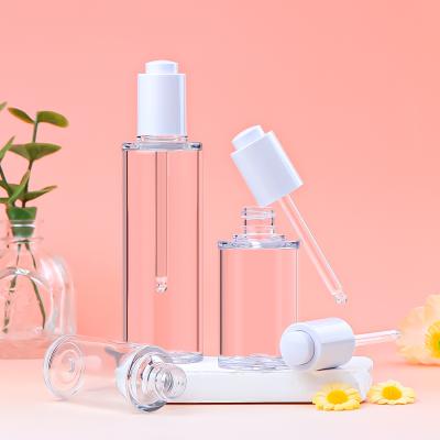 China Customized Logo Ultra-Clear PETG Dropper Bottle with Precision Dropper for Serum Packaging for sale