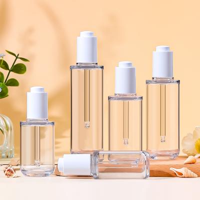 China High-Transparency Lightweight Leak-Proof PETG Press Dropper Bottle for Cosmetic Packaging for sale