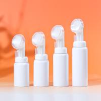 China Custom PET Foam Pump Bottle with Soft Silicone Brush | Leak-Proof Design & Customizable Colors for Skincare for sale