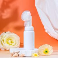 China Custom Silicone Brush Foam Pump Bottle with Soft Silicone Brush and Leak-Proof Design for Facial Cleanser for sale