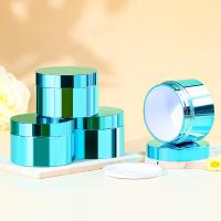 China Luxury Electroplated Cream Jar with Double-Wall Structure and Custom Metallic Colors for Leak-Proof Skincare Packaging for sale