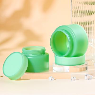 China High-End Macaron Color Double Wall PP Cream Jar Manufacturer for sale