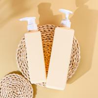 China Square HDPE Shampoo Pump Bottle with Recyclable Leak Proof Design and High Impact Resistance for Hair Care Packaging for sale
