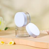 China PET Thick Wall Transparent Cream Jar with White Lid | Cosmetic Cream Jar Wholesale Manufacturer for sale