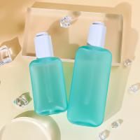 China Luxury Frosted Matte Square PETG Serum Bottle with Push Button Dropper for Premium Skincare for sale