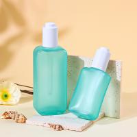 China Luxury Frosted Matte Square PETG Serum Bottle with Push Button Dropper for Premium Skincare for sale