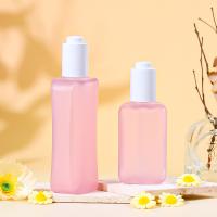 China Luxury Frosted Matte Square PETG Serum Bottle with Push Button Dropper for Premium Skincare for sale